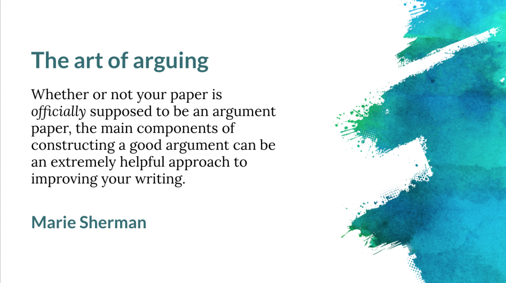 The art of arguing – Center For Teaching and Learning